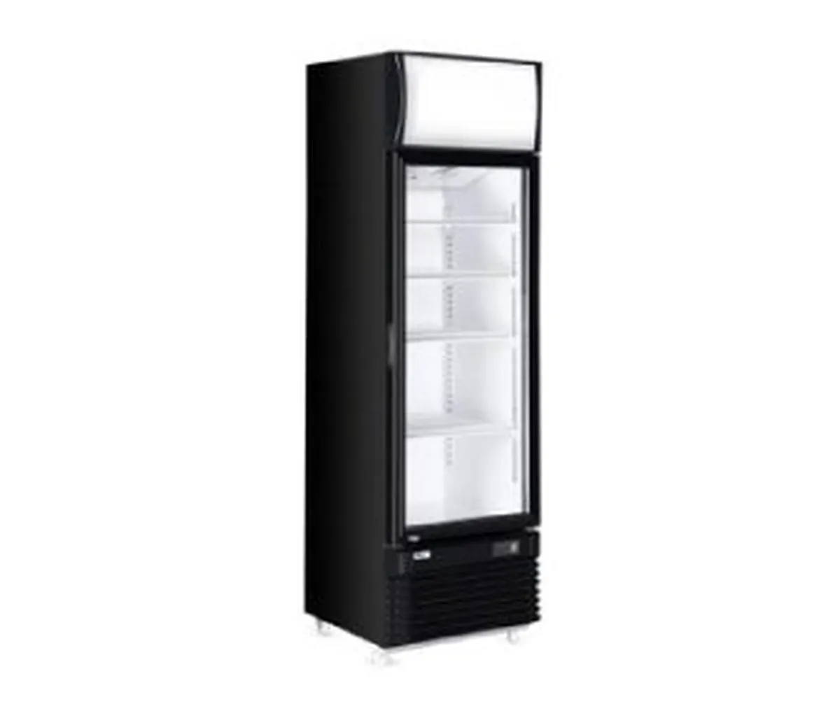 Frigider vitrina frigorifica 360 litri, inox, cu usa din sticla – direca.ro