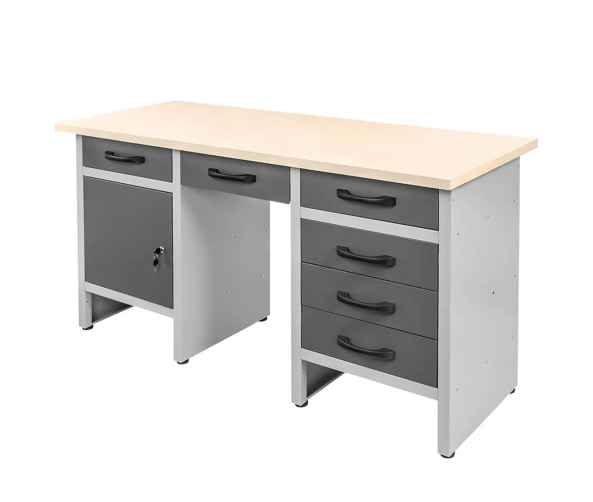 Masa de lucru cu 6 sertare si 1 dulap HANDYMAN S-160 cm – direca.ro
