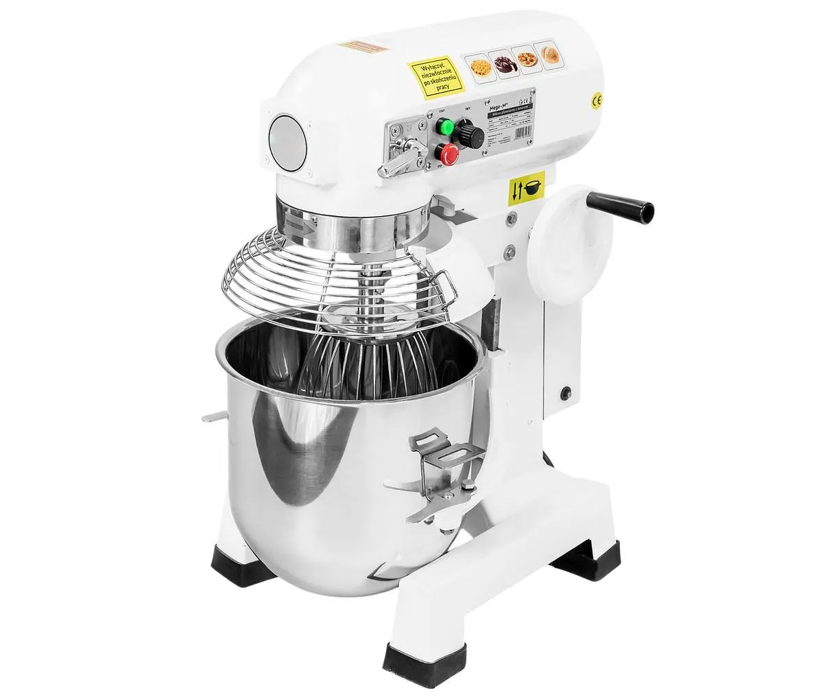 Mixer planetar cu timer, 20L, putere 1,5 kW, vas inox – direca.ro