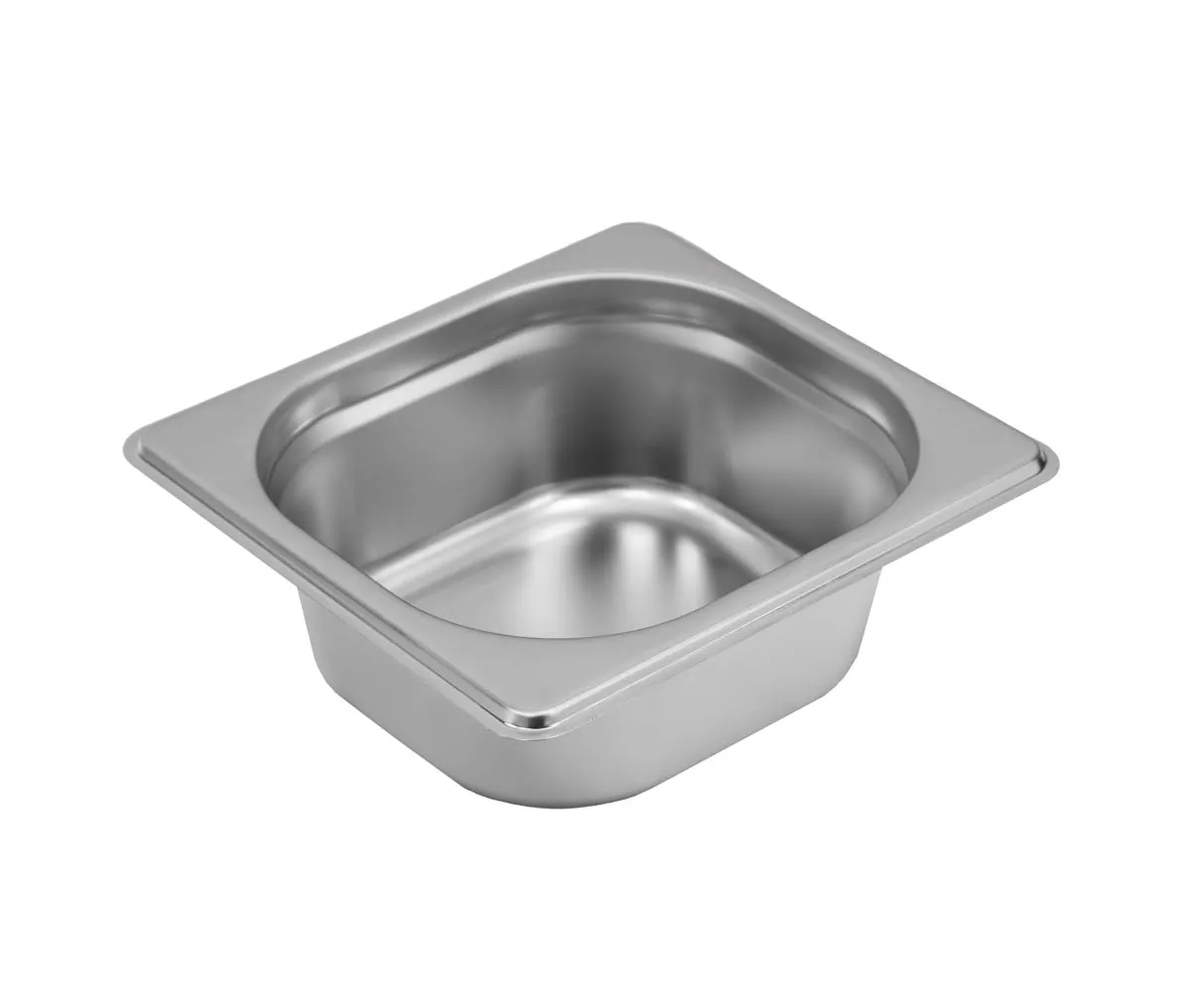 Recipient inox GN 1/6, 17,6x16,2x6,5 cm, pentru uz profesional – direca.ro